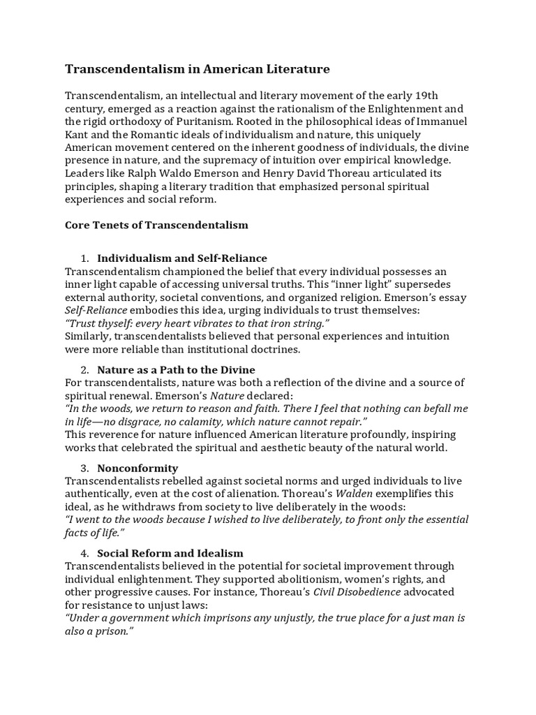 American Literature | PDF | Transcendentalism | The Great Gatsby