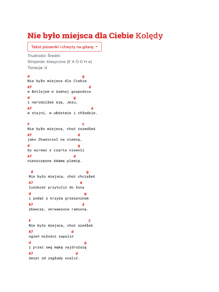 Nie Było Miejsca Dla Ciebie | PDF