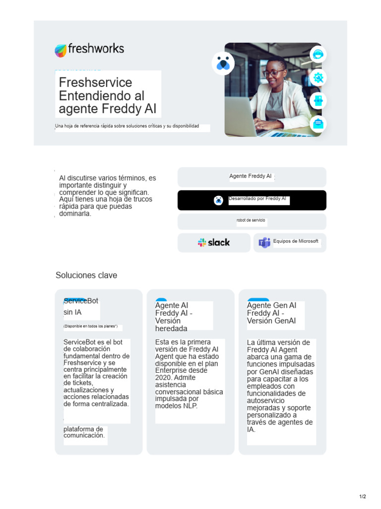 Guía Rápida Sobre Freddy Ai En Freshservice Pdf Inteligencia