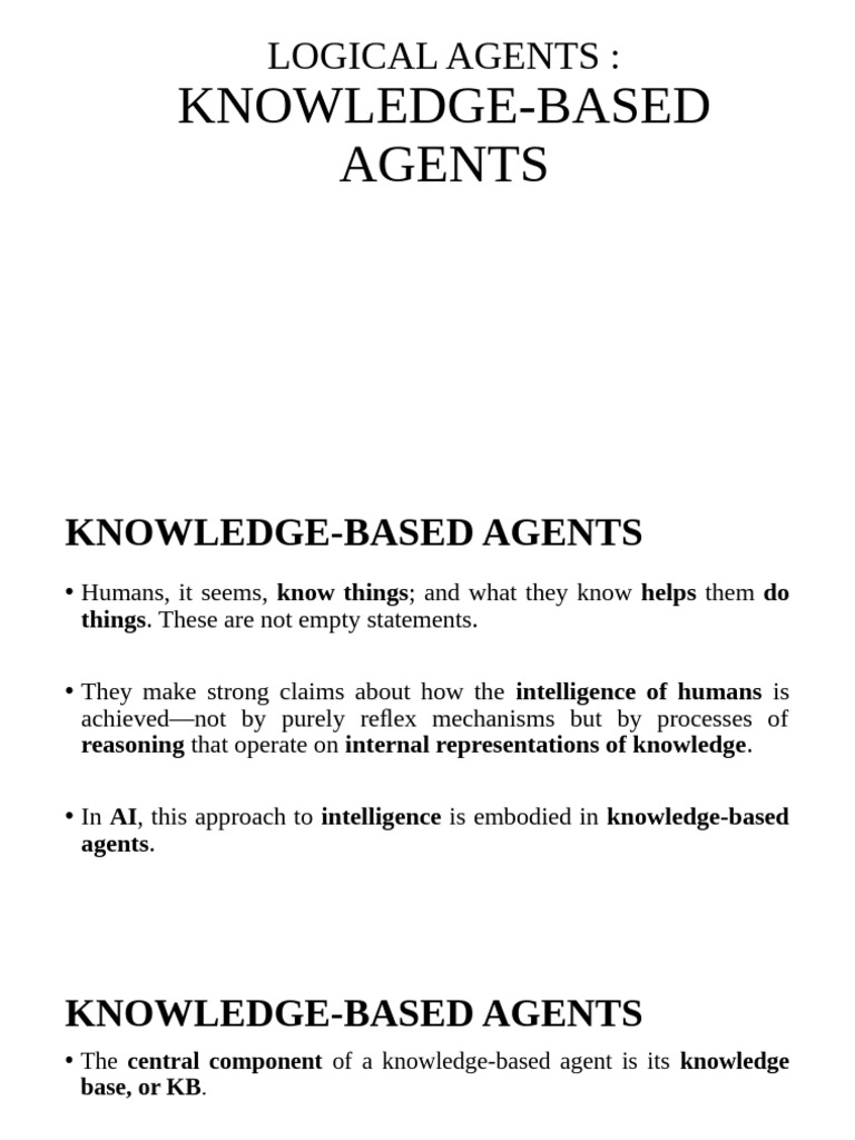 Knowledge Based Agents | PDF | Knowledge | Inference