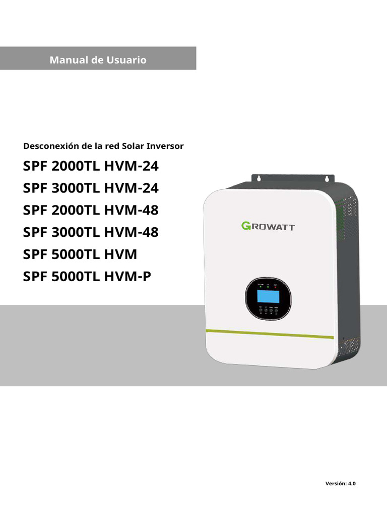 Inversor SFP 3000tl Hvm-24-Esb - Doclingo - Ai | PDF | Inversor de energia | Cambiar