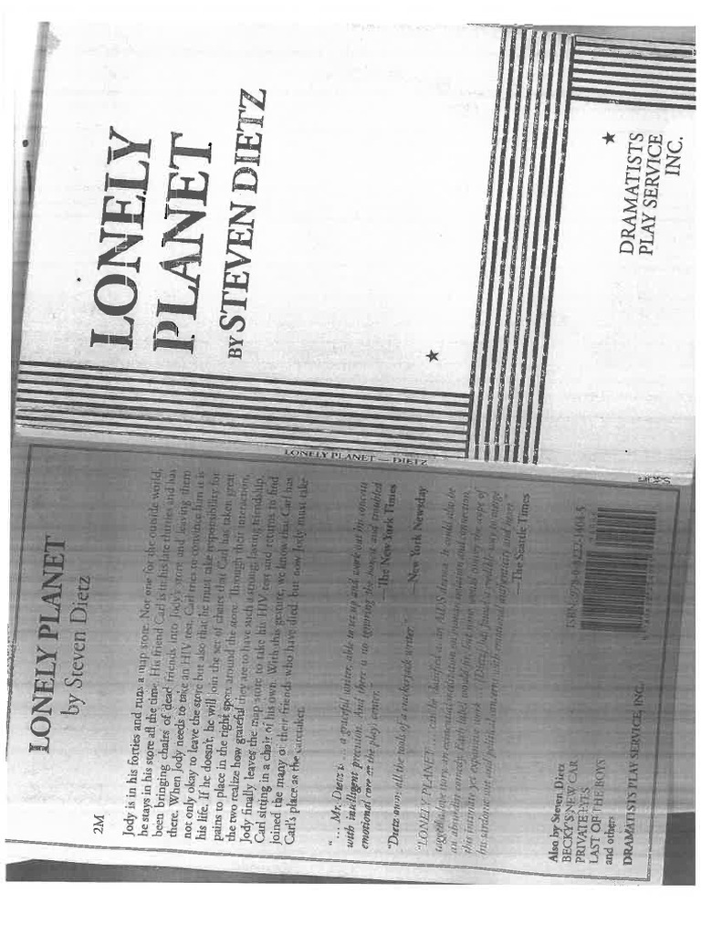 Lonely Planet (Steven Dietz) | PDF