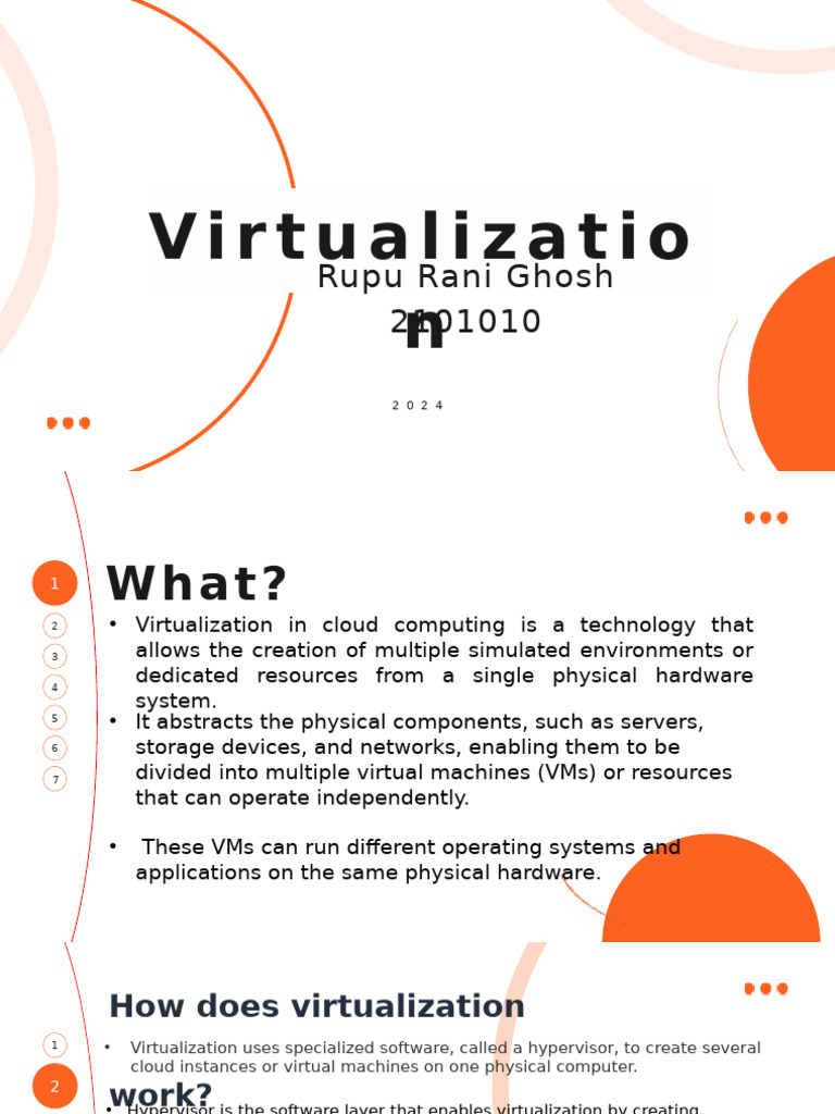 Virtualization PRESENTATION | PDF | Virtual Machine | Virtualization