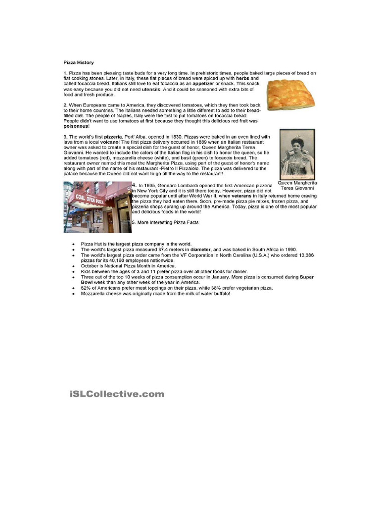 Pizza History | PDF