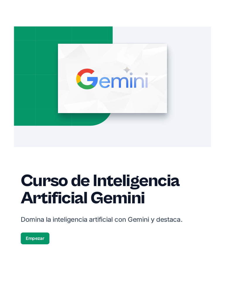 curso-de-inteligencia-artificial-gemini | PDF | Inteligencia artificial | Inteligencia (IA) y ...
