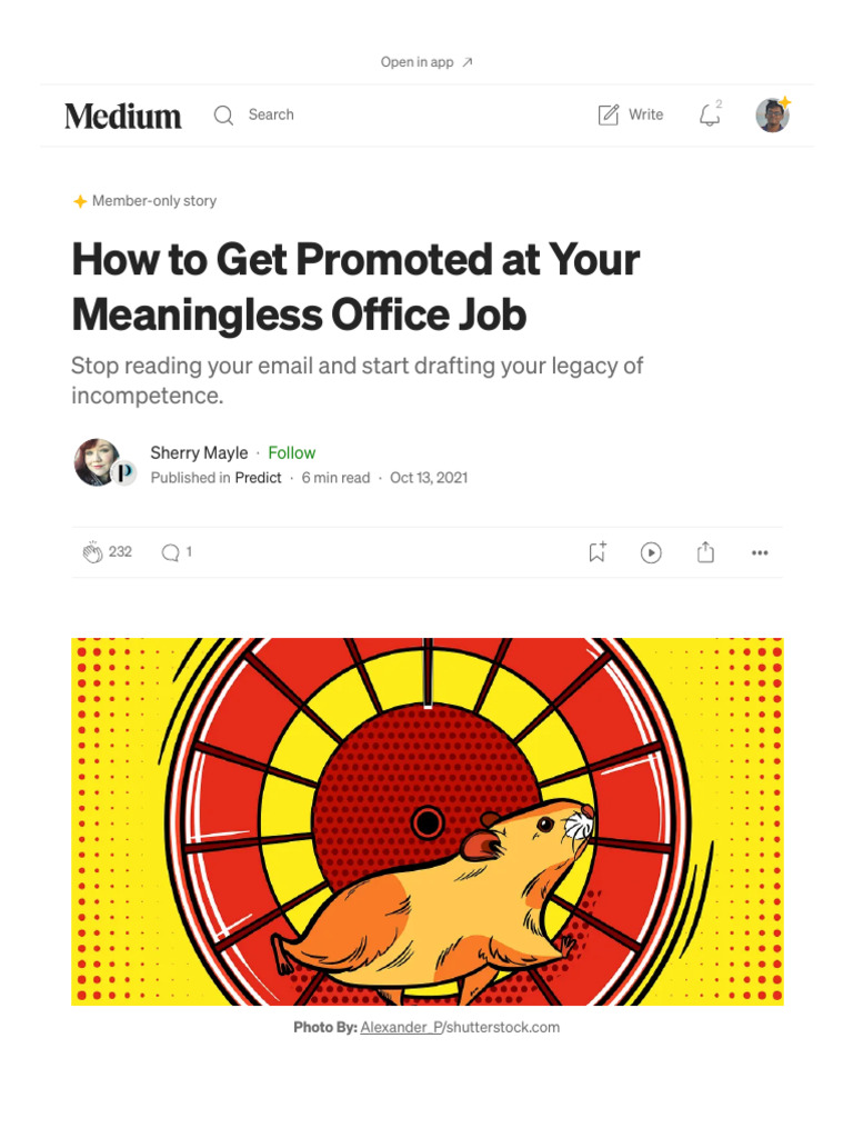 How To Get Promoted at Your Meaningless Office Job - by Sherry Mayle ...