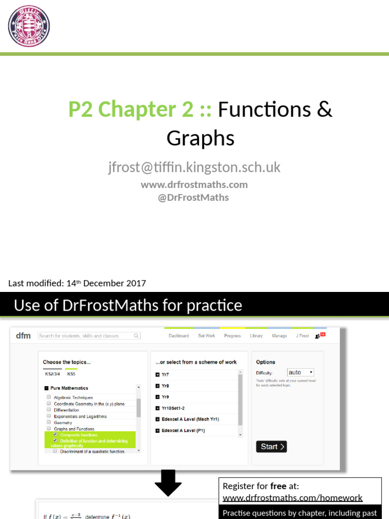 P2 Chp2 FunctionsAndGraphs | PDF | Function (Mathematics) | Complex Number