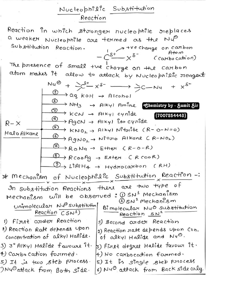 Sn1 and Sn2 Reaction | PDF