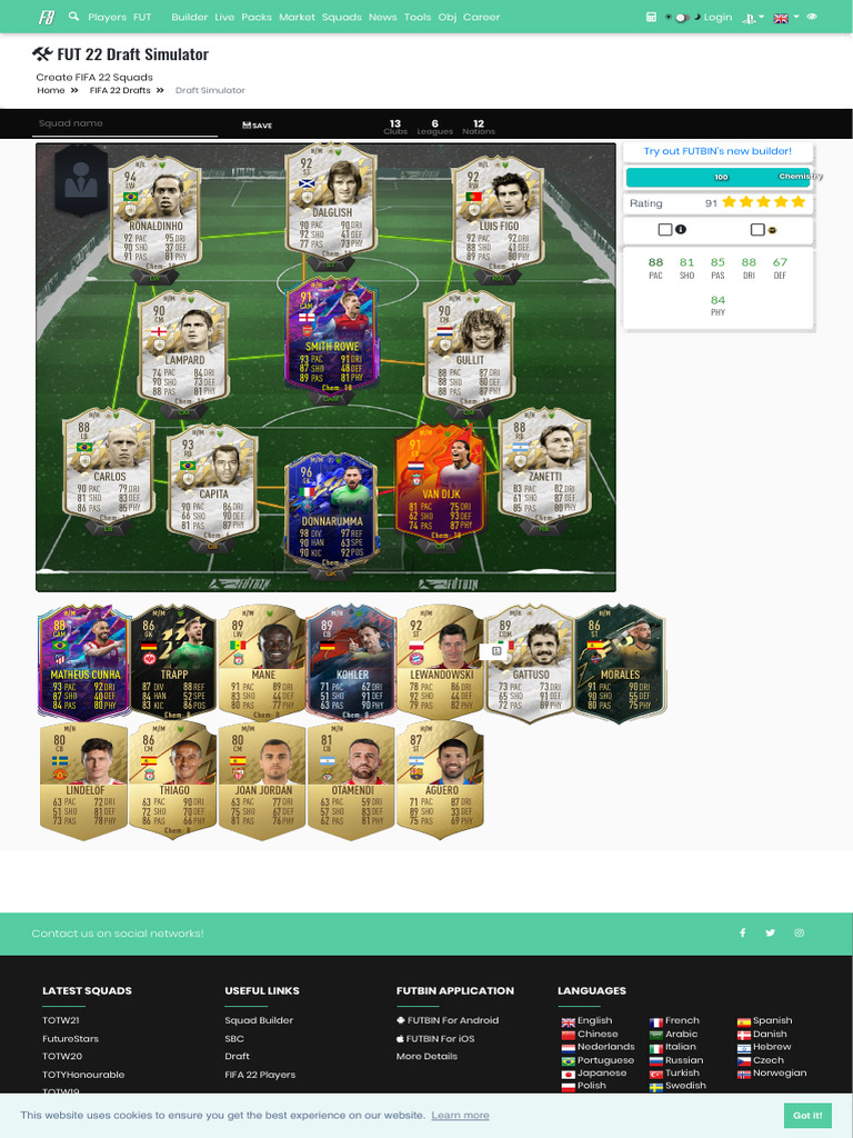 FIFA 22 Squad Builder Guide | PDF | Linguistics | Languages