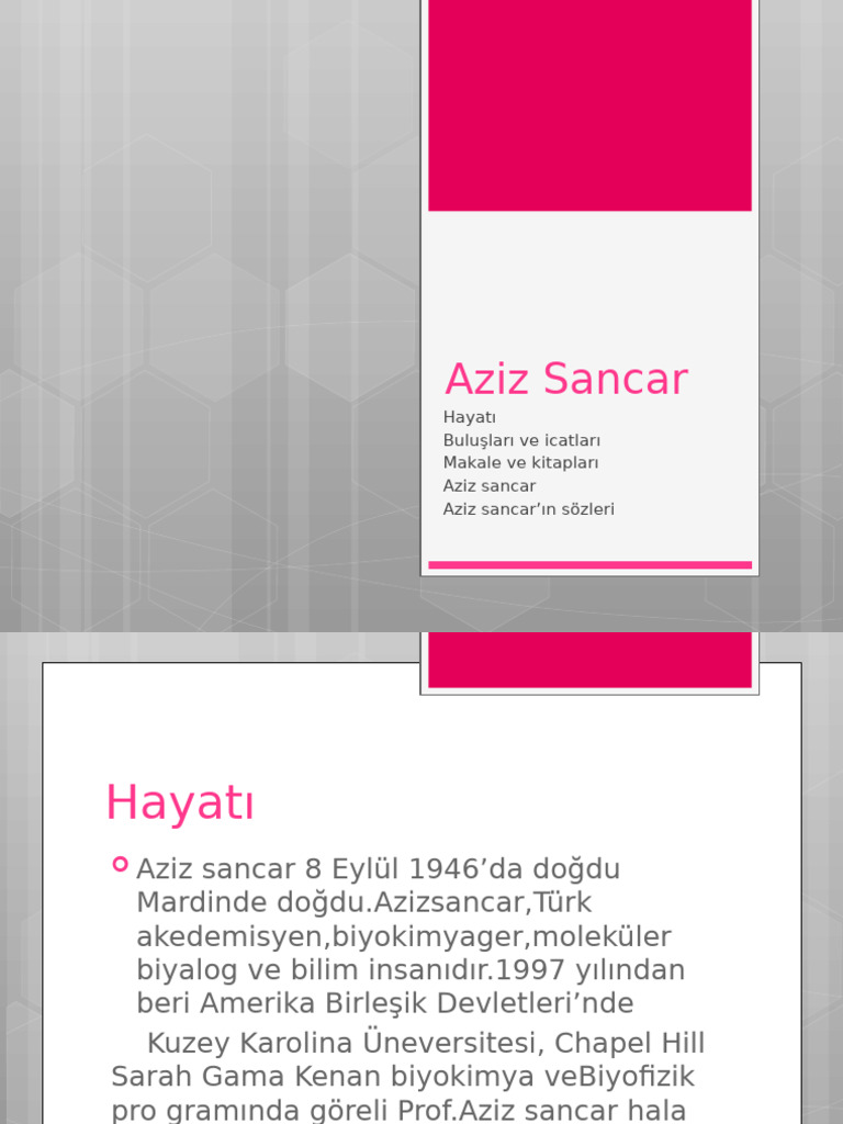 29 Aziz Sancar Slayti | PDF