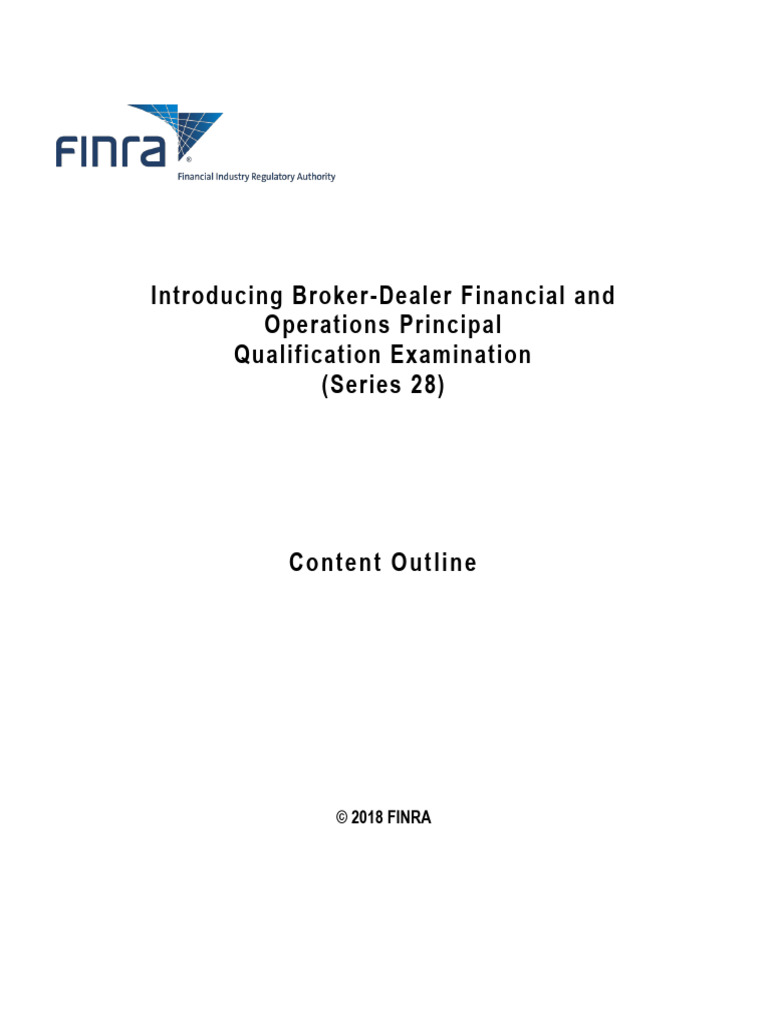 Series_28_Outline | PDF | Securities (Finance) | Generally Accepted ...