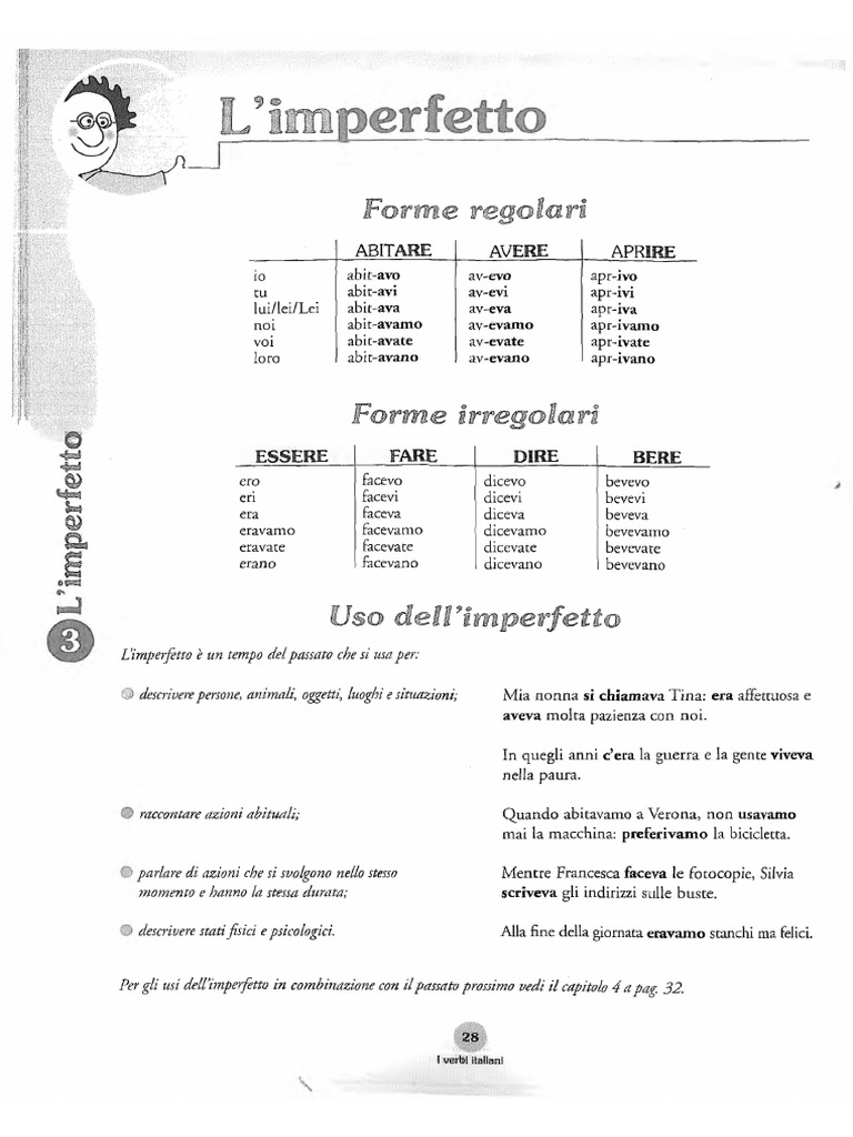 I Verbi Italiani - Passato Prossimo e Passato Imperfetto | PDF