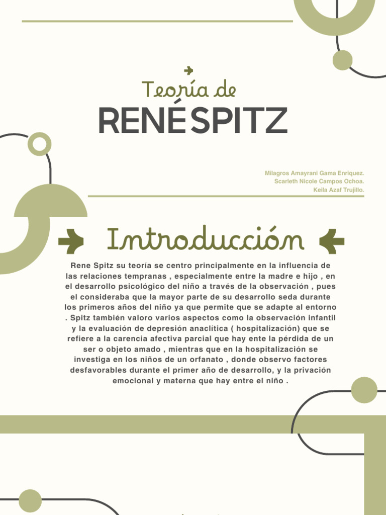 Teoría de René Spitz-1 | PDF | Ciencias del comportamiento | Conceptos ...