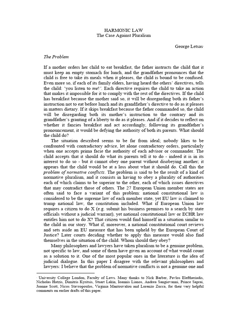 Debunking Legal Pluralism Conflicts | PDF | Jurisprudence | Sovereignty