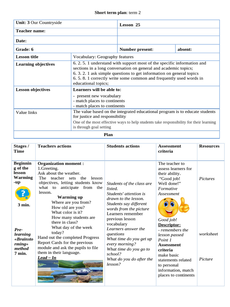 LP Excel 6 MSA Term 2 | PDF | Reading Comprehension | Vocabulary