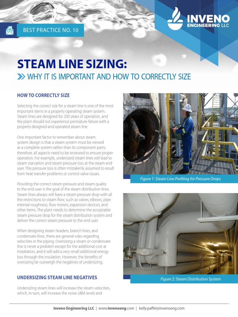 Best-Practice-No.-10-Steam-Line-Sizing-Information-1 | PDF | Pressure ...