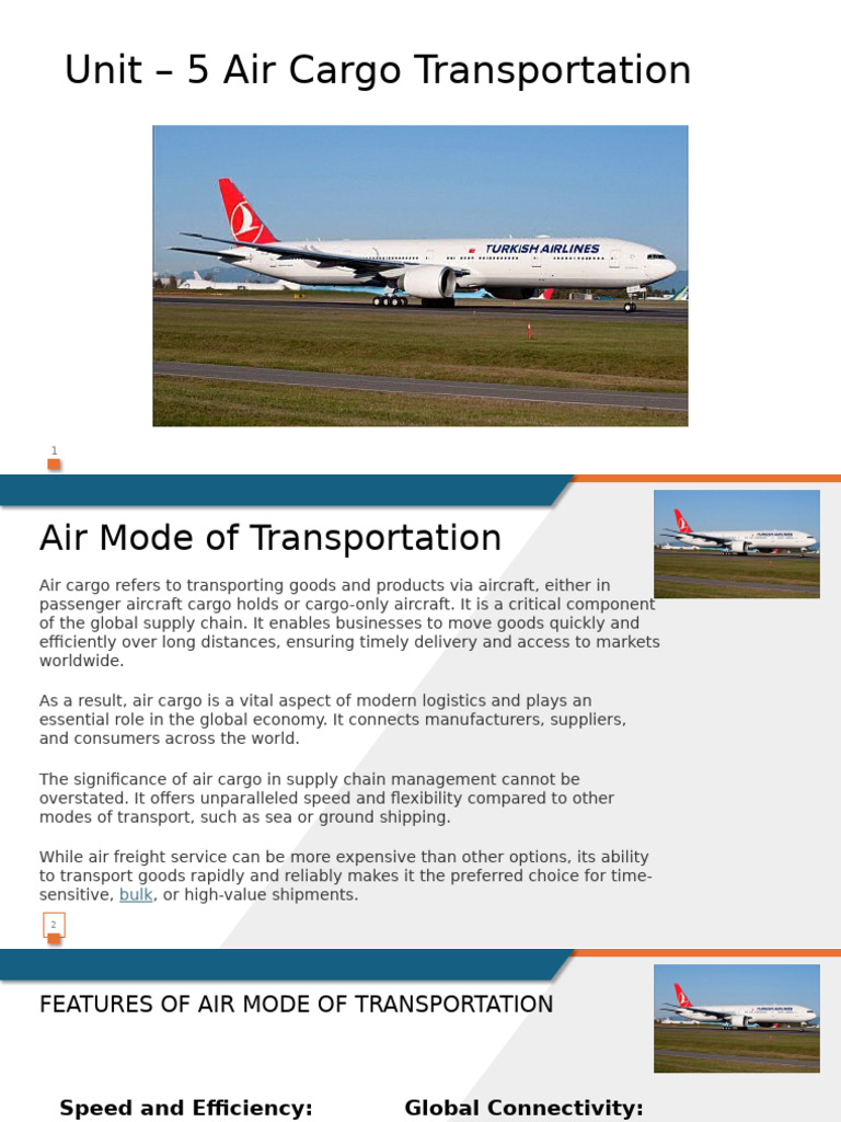 Unit 5 - Air Cargo Transportation | PDF | Cargo | Supply Chain Management