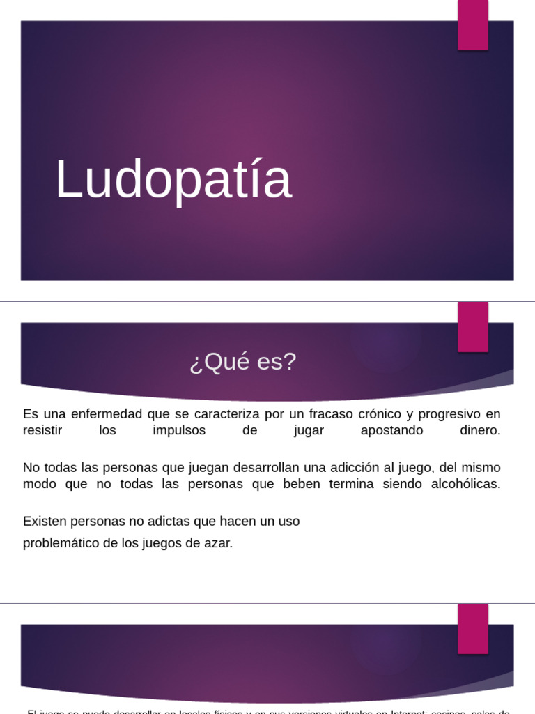¿Que Es La Ludopatía? | PDF | Problemas de juego | Sicología