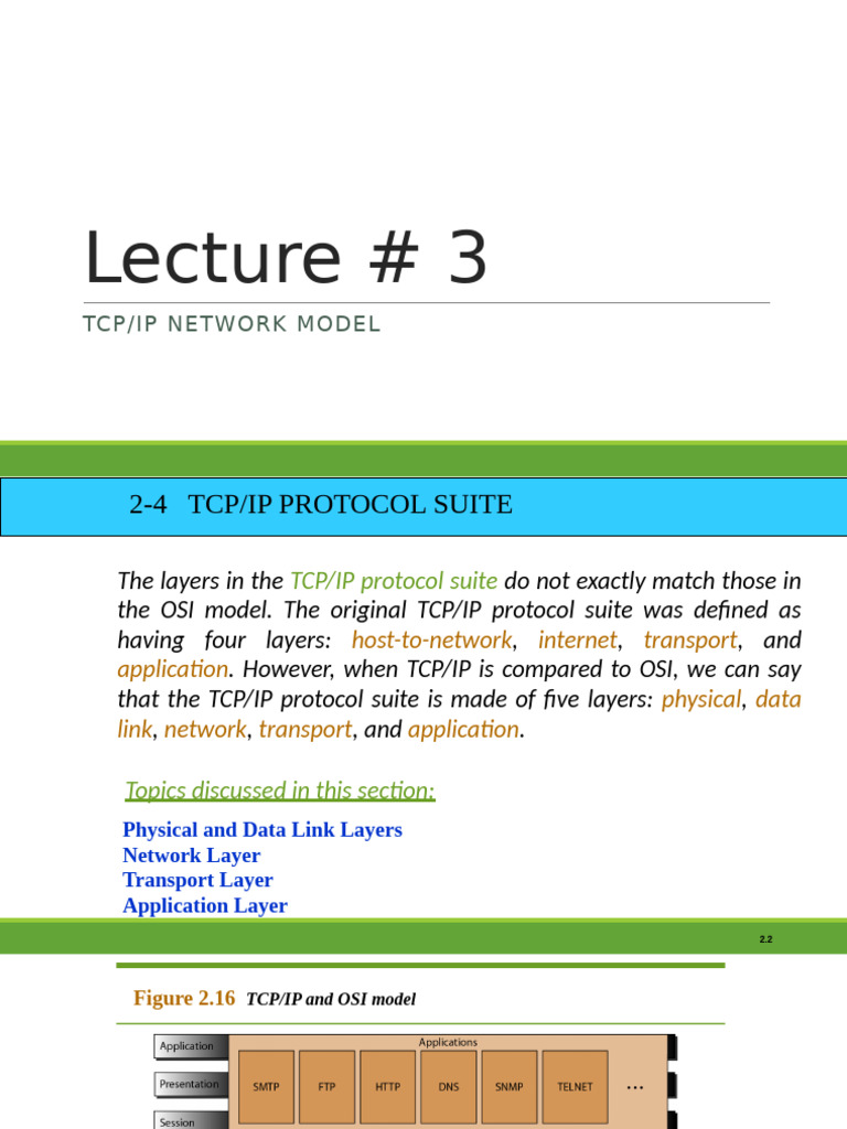 Lecture # 3 (1) | PDF | Internet Protocol Suite | Osi Model