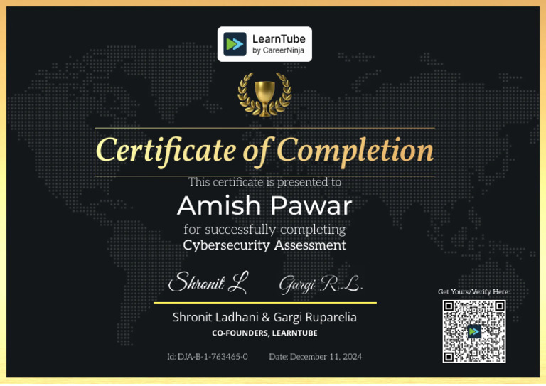 Cybersecurity Course Completion | PDF