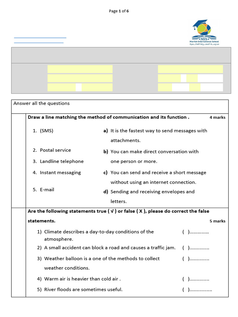 grade 6 | PDF | Weather | Meteorology
