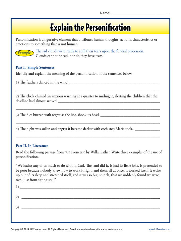Explain The Personification | PDF