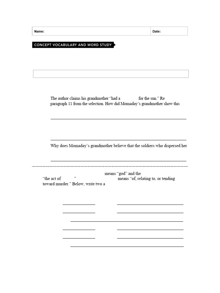 Concept Vocabulary and Word Study (PDF) (3) | PDF