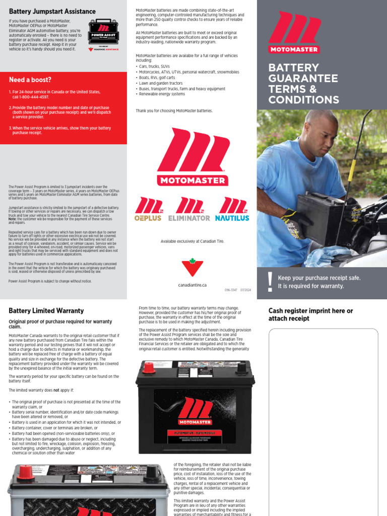Motomaster Battery-Brochure-En | PDF | Truck | Vehicles