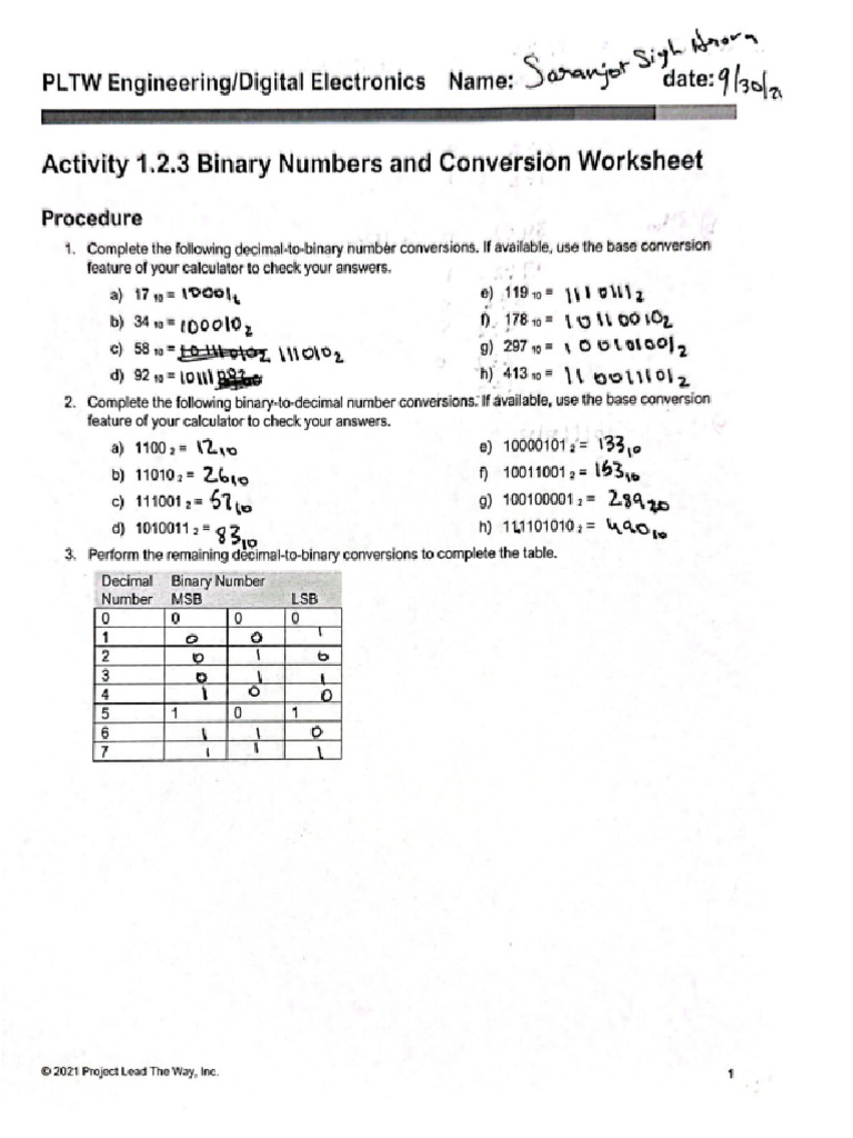 Binary and Number System Conversions | PDF