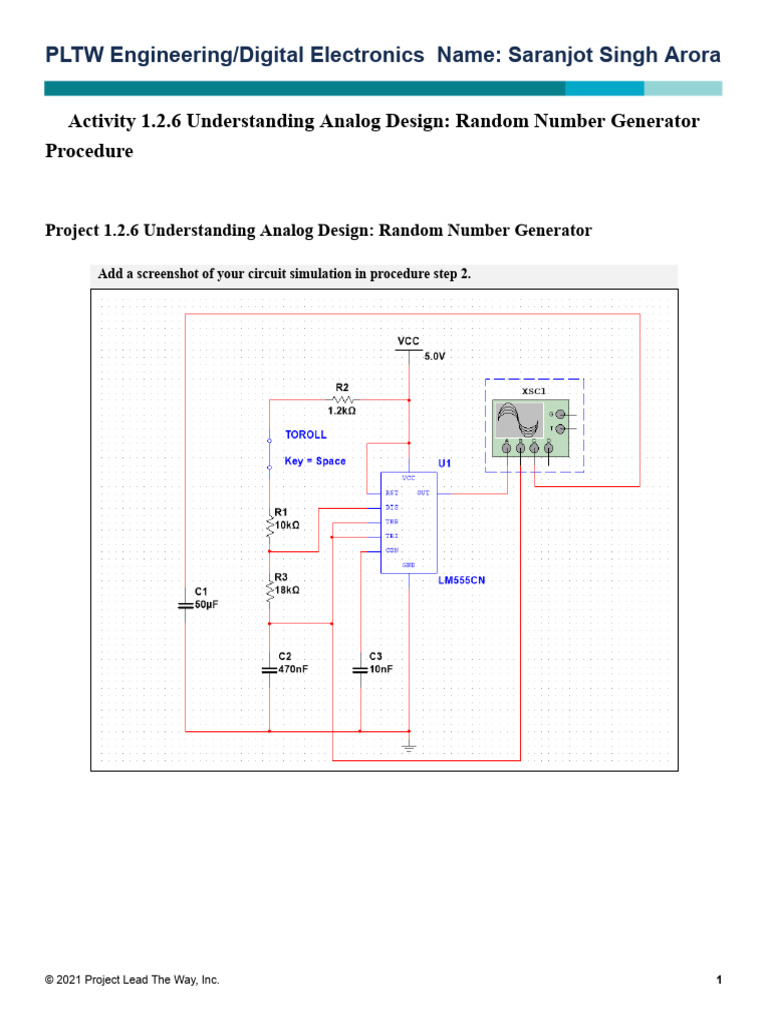 DE 1.2.6 Random Number Generator Student Worksheet-1 | PDF