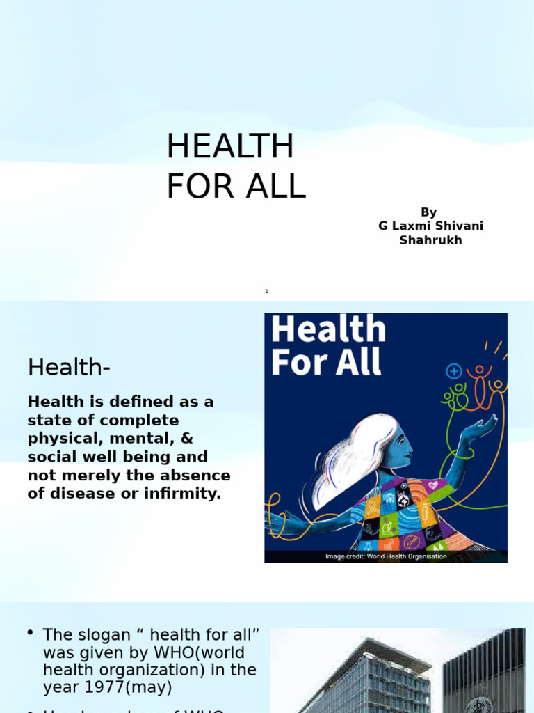 Health for All: Goals and Strategies | PDF | Health Care | Social Programs