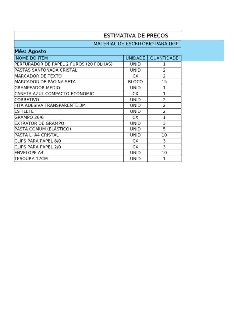 Lista Braz Braz - Agosto 2024 | PDF