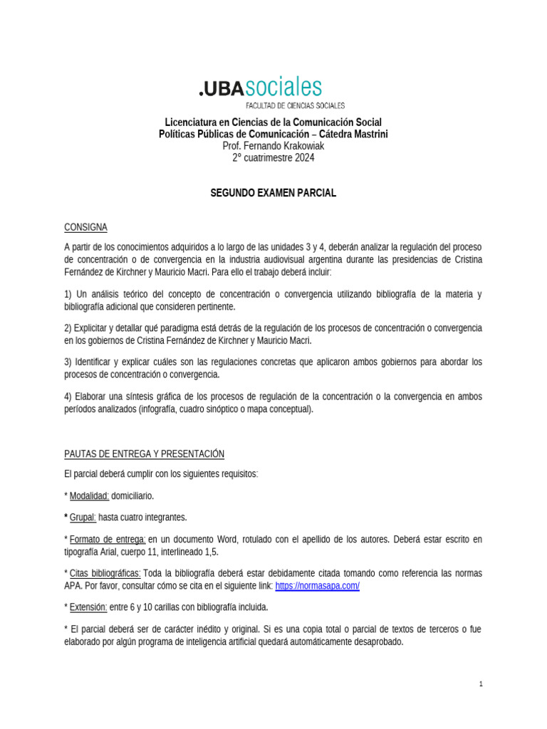 PPC 2024 2C Consigna Parcial 02 | PDF | Bibliografía