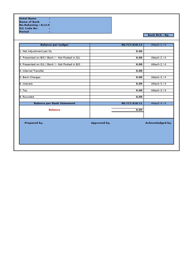 Sample Recon Bank | PDF | Banks | Corporations