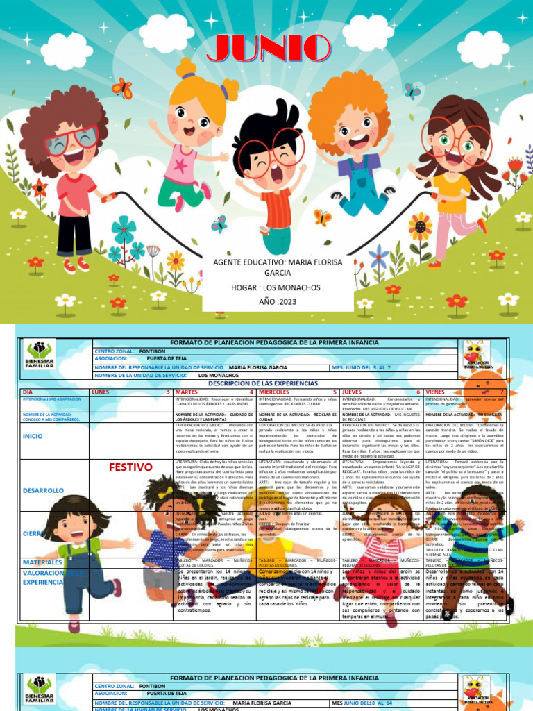 Planeacion Del Mes de Junio | PDF