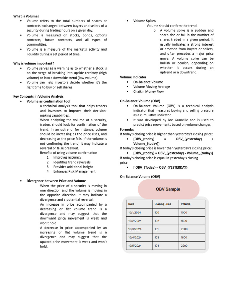 Understanding Trading Volume and Indicators | PDF | Market Trend ...