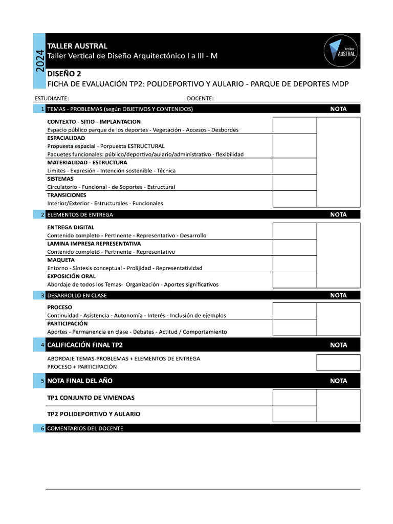 D2-Planilla Evaluacion Tp2 | PDF