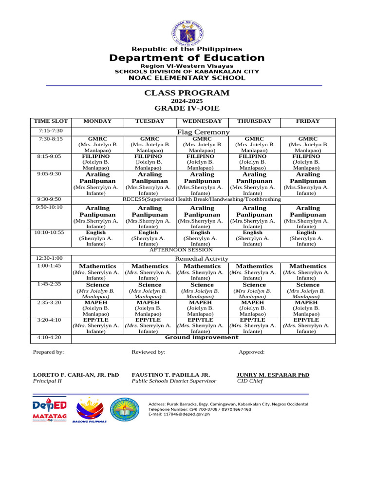 Grade-4-Class-Program | PDF | Philippines