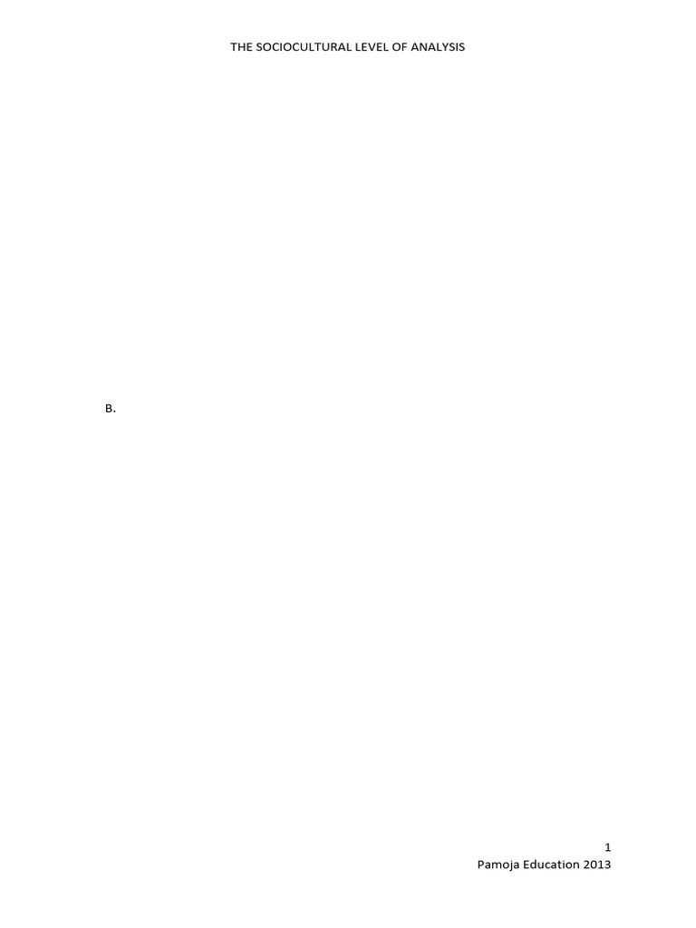 Sociocultural Level of Analysis-IB Psychology | PDF | Stereotypes ...