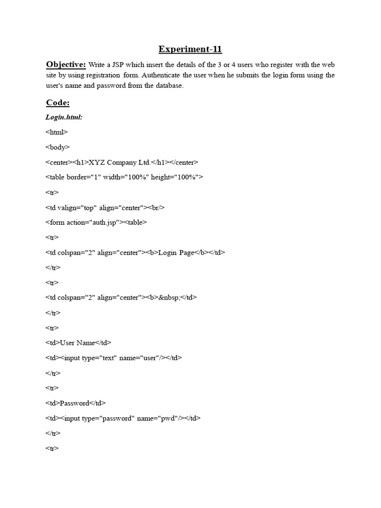 WT Exp 11 | PDF