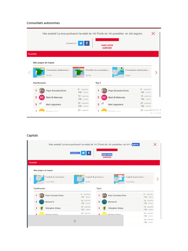 Mapa Interactiu - CCAA | PDF