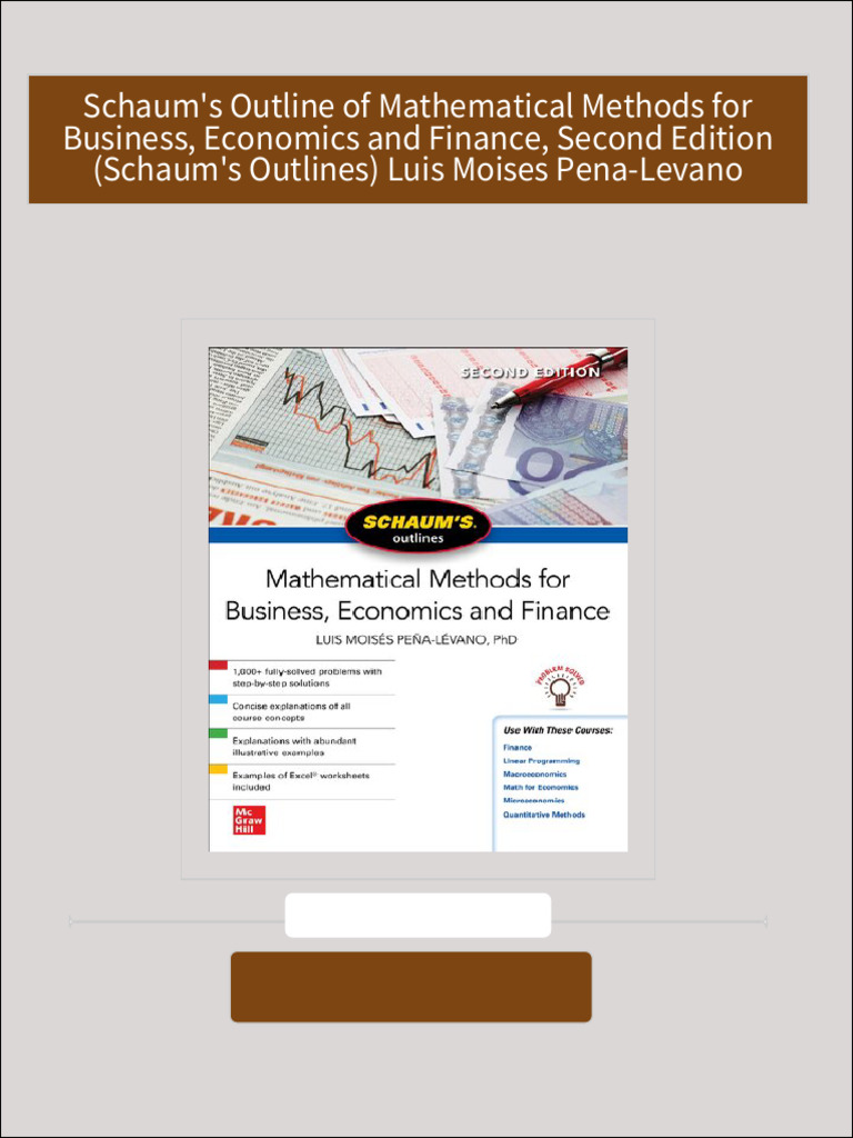 Download Full Schaum's Outline of Mathematical Methods for Business ... Download Full Schaum's Outline of Mathematical Methods for Business ...