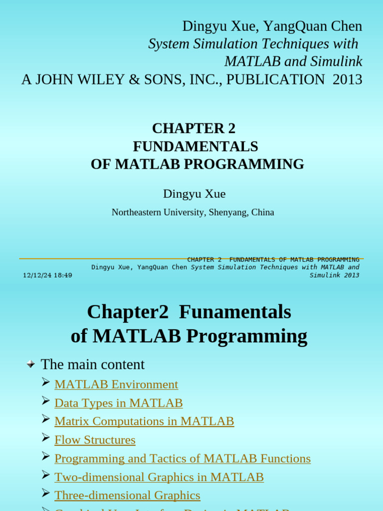 Commonly used bloks_chap5 | PDF | Matlab | Matrix (Mathematics)