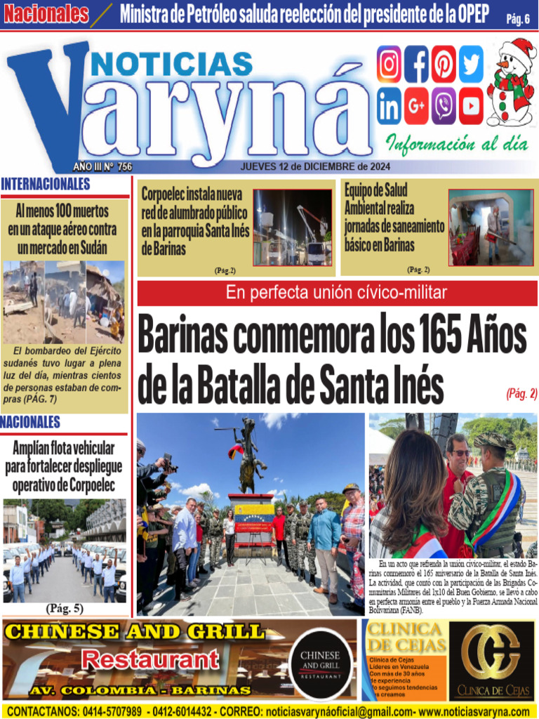 NOTICIAS VARYNA 12 DICIEMBRE 2024M (1) | PDF | Árbol de Navidad | Navidad