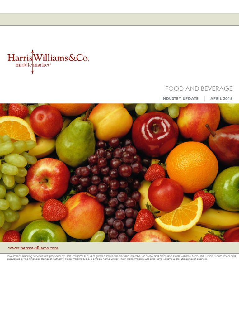 Food & Beverage M&A Trends 2016 | PDF | Restaurants | Mergers And ...