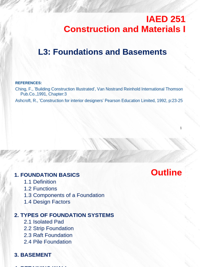 L3-Foundations and Basements-24 (5) | PDF | Foundation (Engineering) | Basement