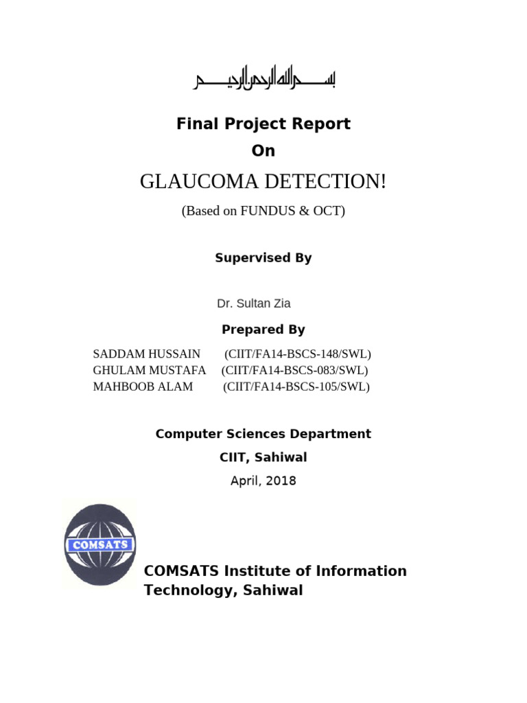 Final Project Report Glaucoma Detection | PDF | Software Testing ...
