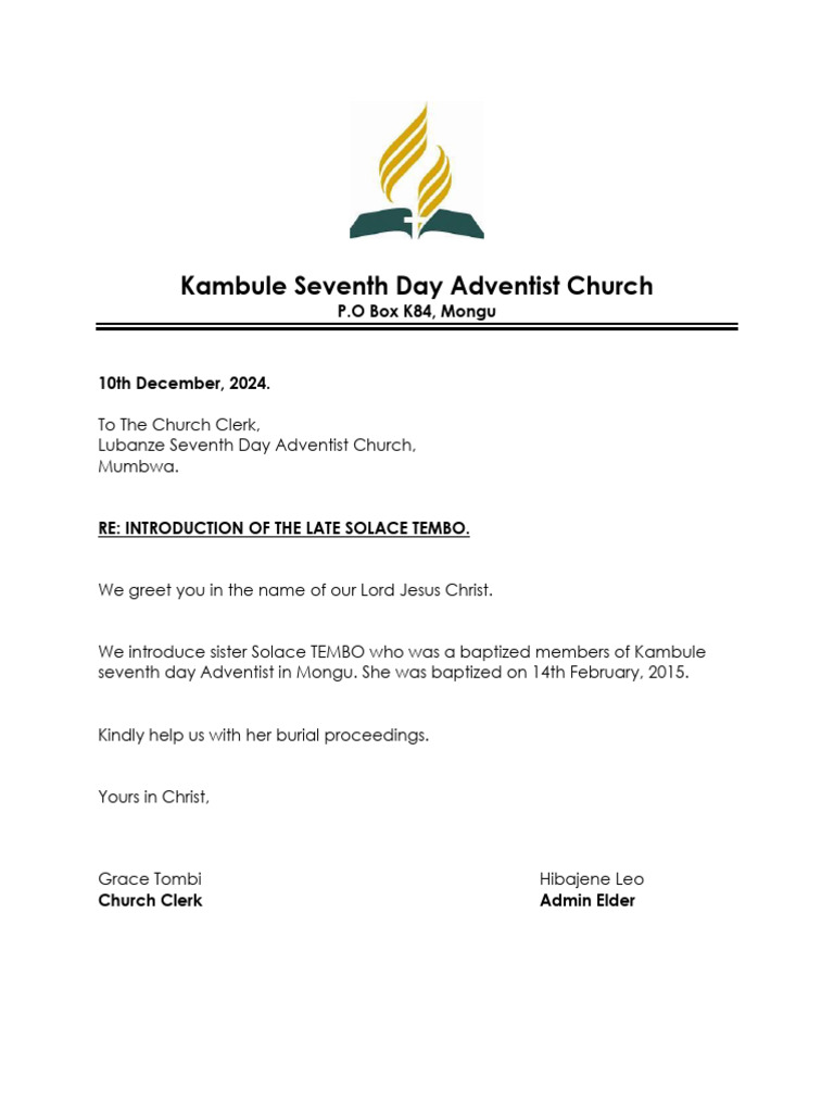 Kambule Seventh Day Final | PDF
