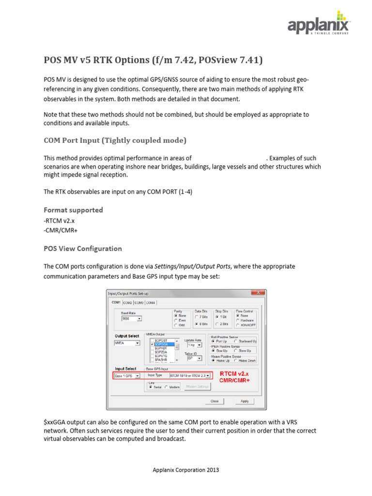 POS-MV-v5-RTK-Options_fm742 | PDF | Global Positioning System | Electronics