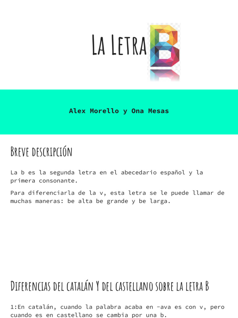 La Letra B | PDF